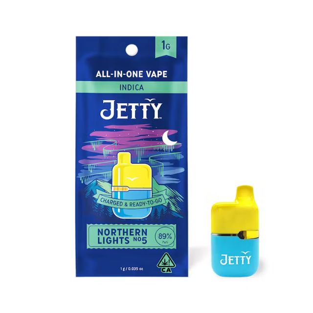 JETTY - Northern Lights #5 1G THC+ Mini Tank Vape Aio | Theraleaf ...