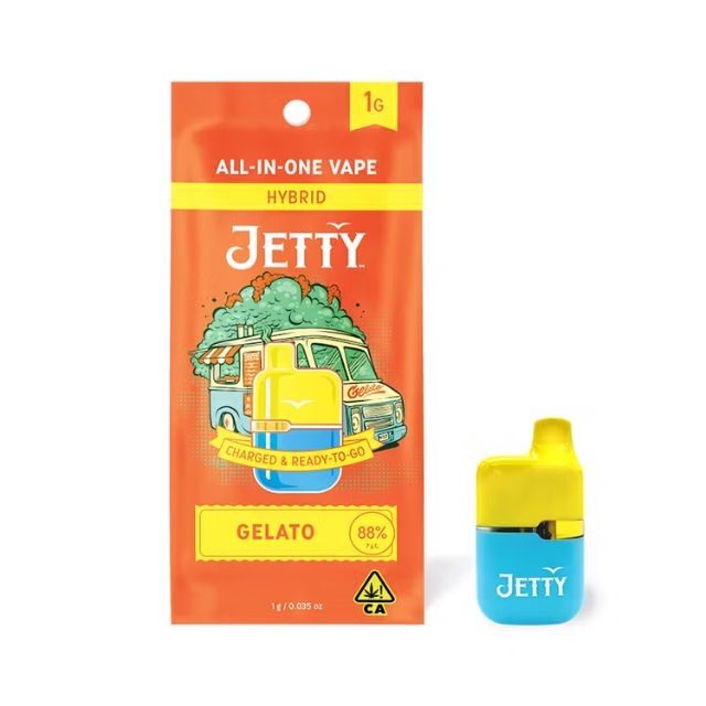 JETTY - GELATO 1G THC+ MINI TANK VAPE AIO | Theraleaf Dispensary | San ...