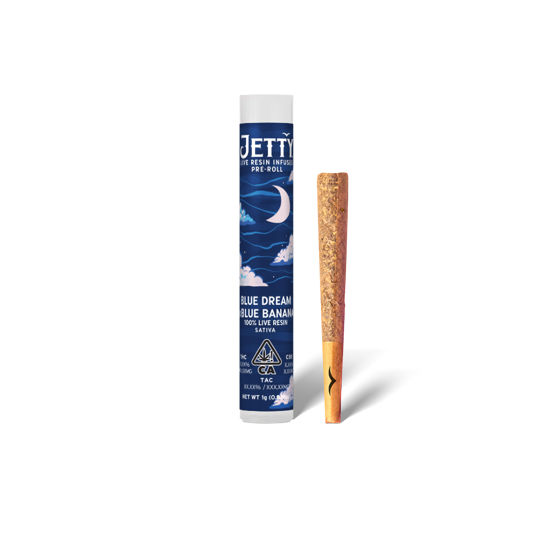 JETTY - Blue Dream X Blue Banana 1G Live Resin Preroll | Theraleaf ...