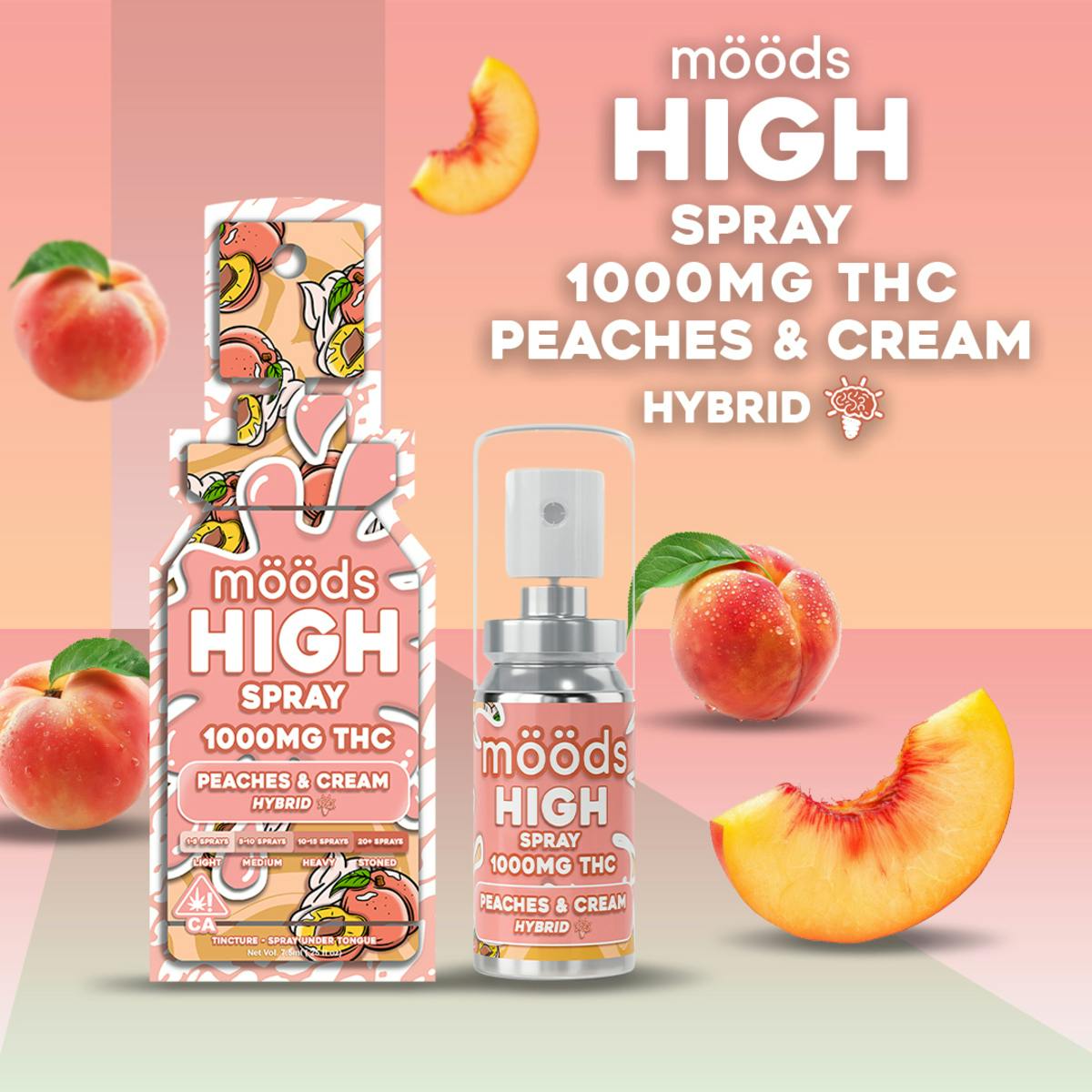MOODS - PEACHES & CREAM [H] HIGH - 1000MG SPRAY