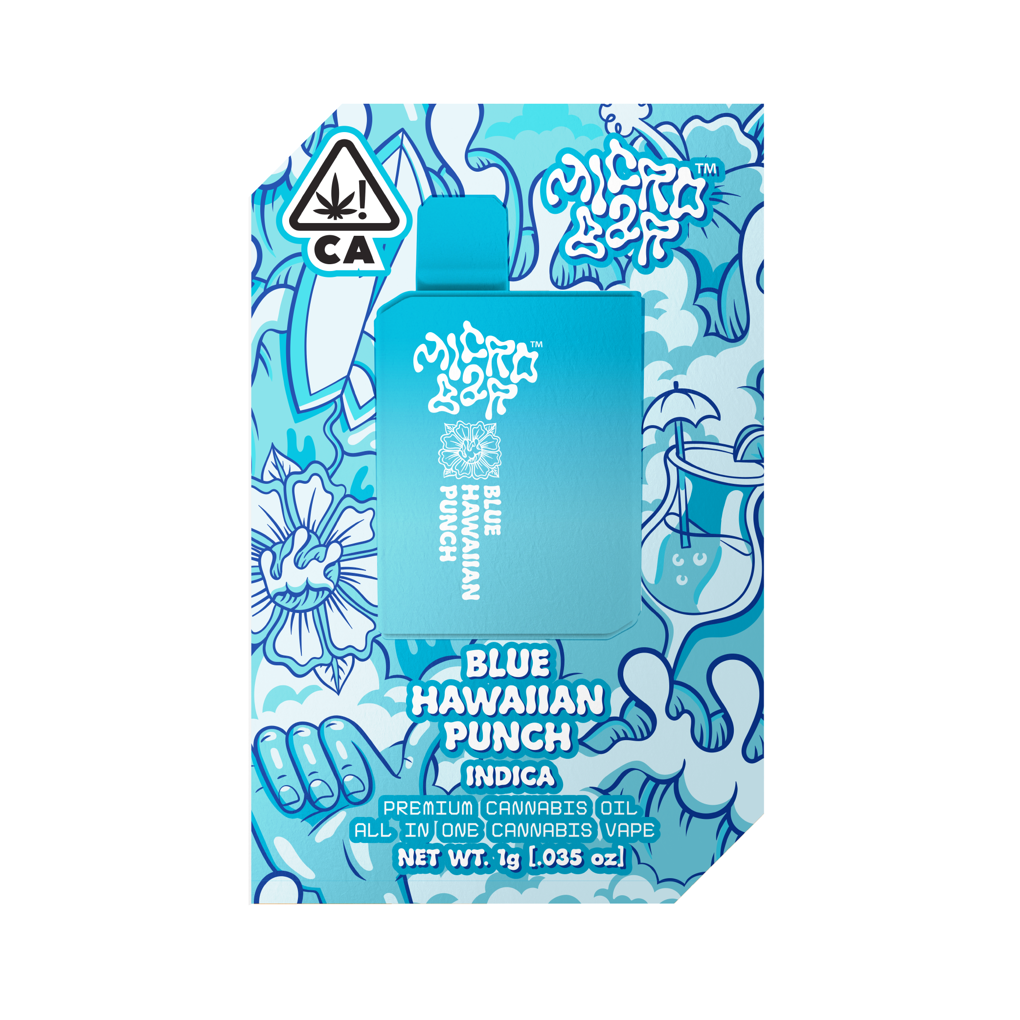 MICRO BAR - Blue Hawaiian Punch (i) All In One Vape 1G