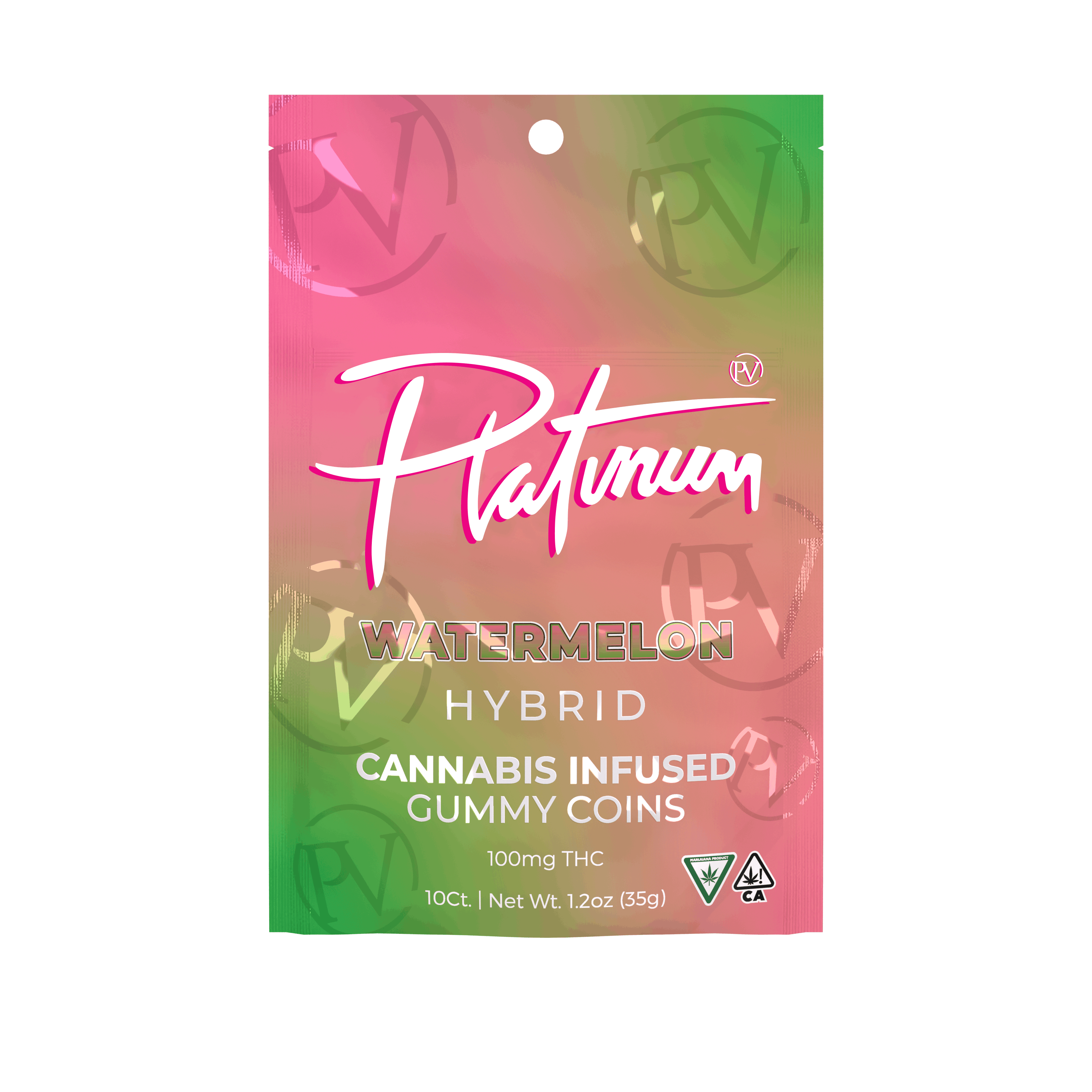 PLATINUM VAPES - Watermelon Distillate Gummies 100MG