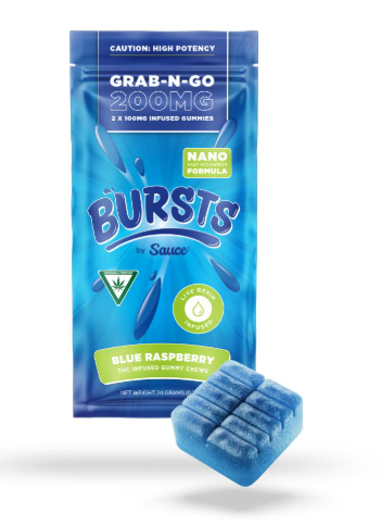 BURST - Blue Raspberry Gummies 2 Pack 100MG