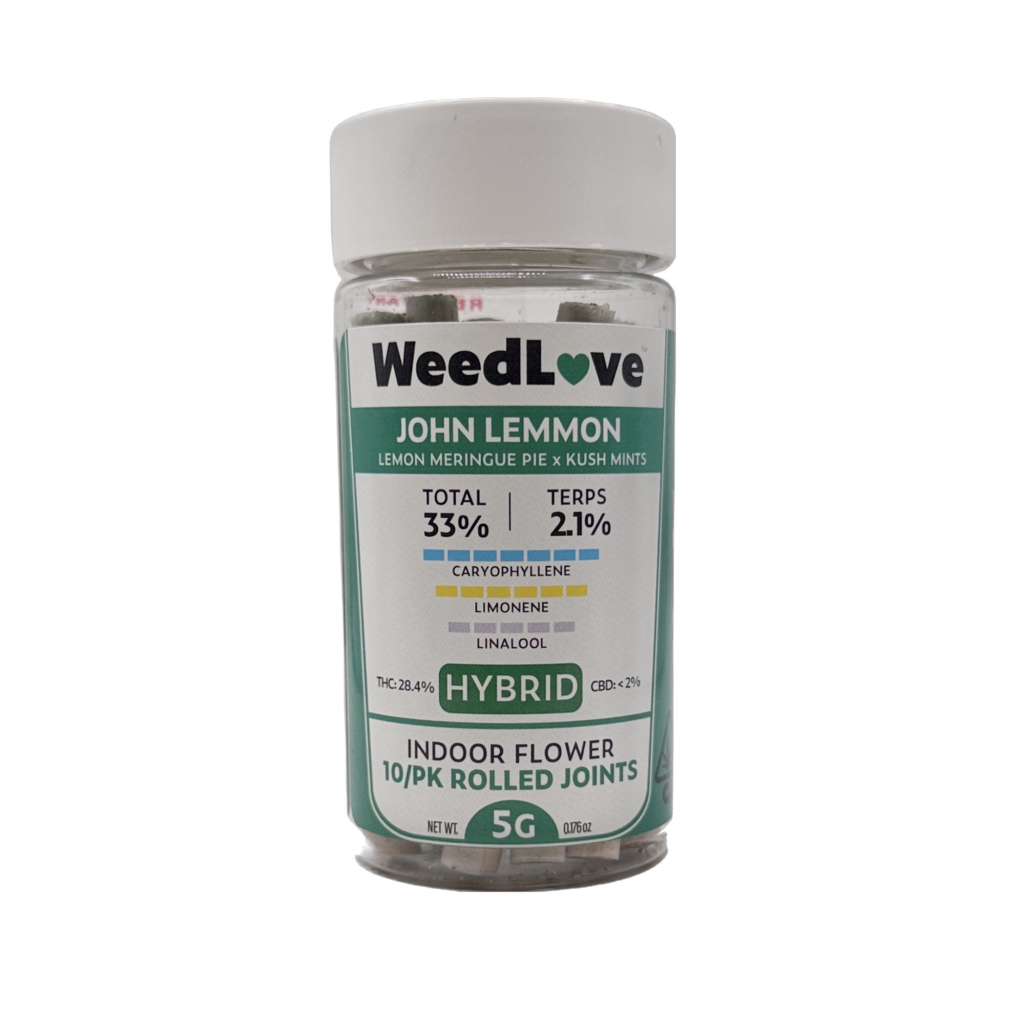 WEEDLOVE - John Lemmon Prerolls 10 Pack 5G