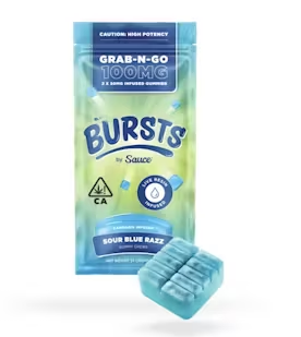 BURST - Sour Blue Razz Gummies 2 Pack 100MG