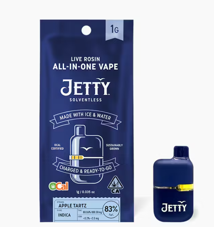 JETTY EXTRACTS - Apple Tartz Ocal Solventless Mini Tank Aio 1G