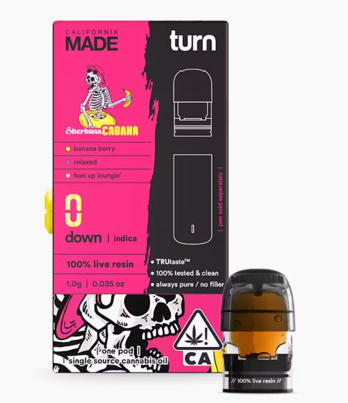 TURN - Sherbana Cabana Live Resin Turn Pod 1G