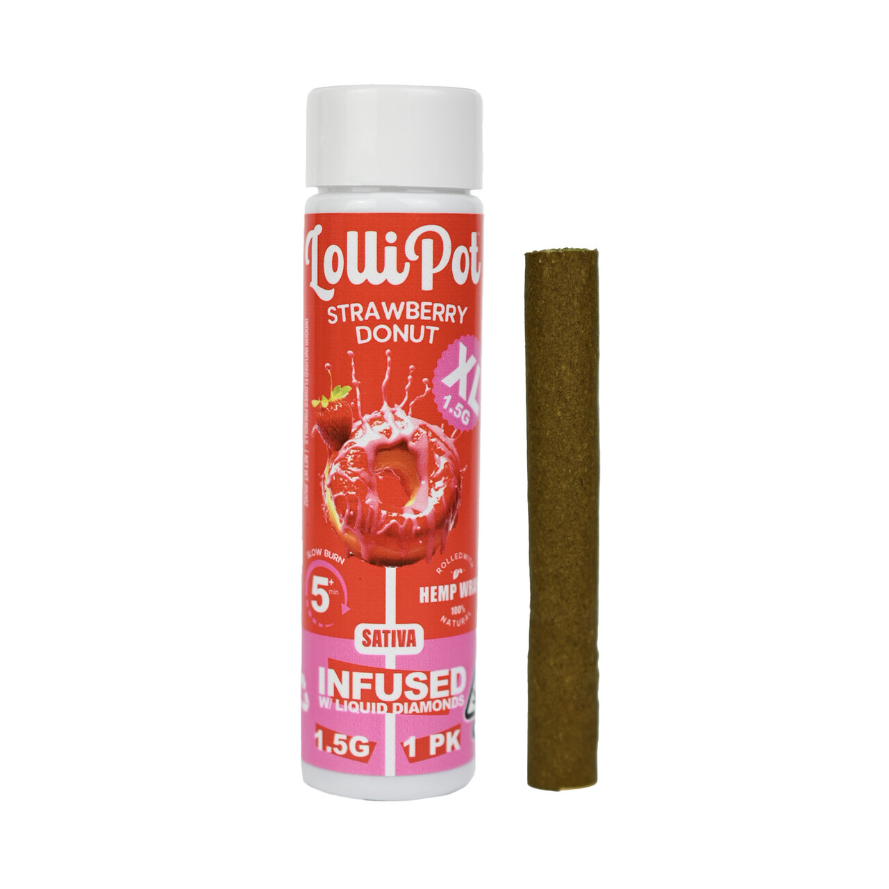 LOLLIPOT - Strawberry Donut Liquid Diamond Infused Blunt 1.5G