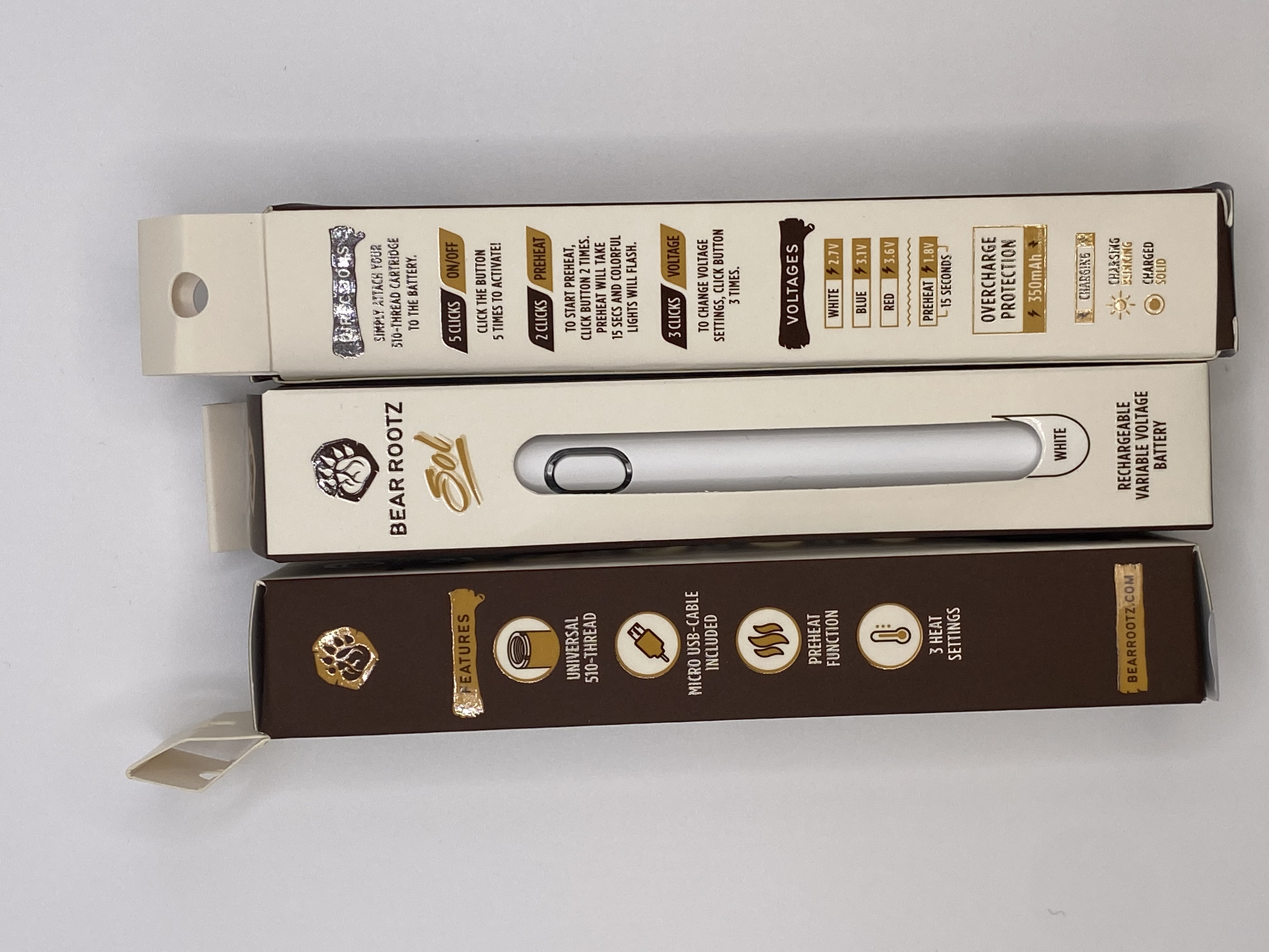 BEARROOTZ - Bear Rootz button operated 510 thread battery