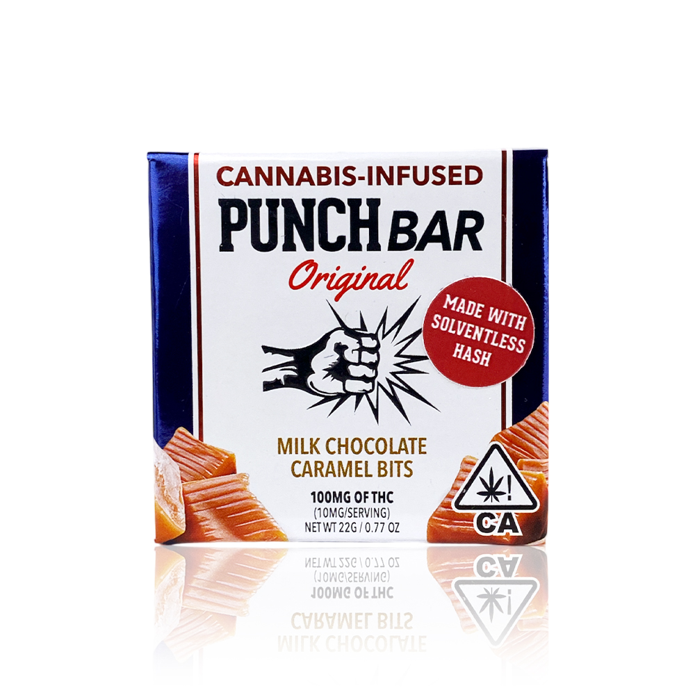 PUNCH - Punch Milk Chocolate Caramel Bits Solventless Chocolate Bar 100 Mg