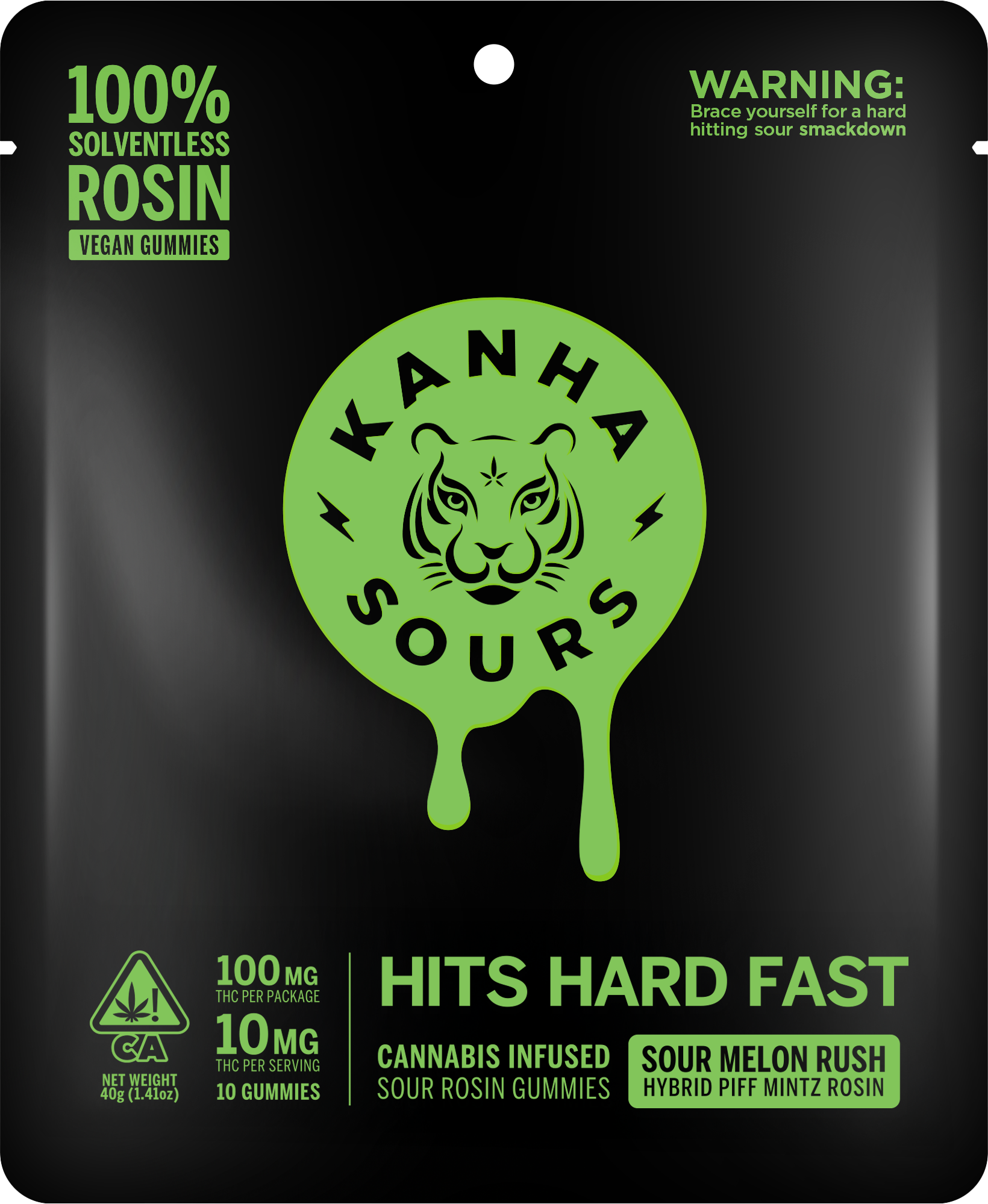 KANHA - KANHA | SOUR MELON RUSH 100MG VEGAN ROSIN GUMMIES