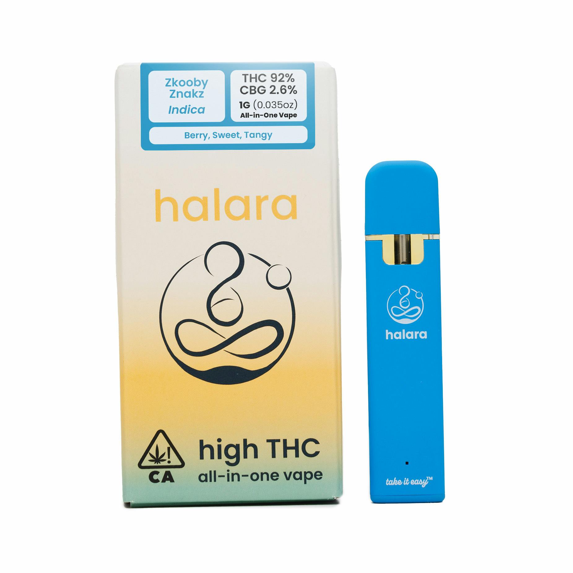 HALARA - HALARA | ZKOOBY ZNAKZ 1G HIGH THC CART