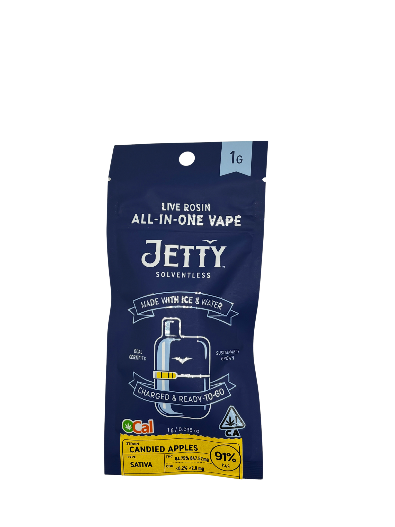JETTY - JETTY CANDIED APPLES 1G OCAL ROSIN MINI TANK DISPOSABLE