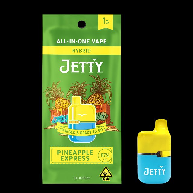 JETTY - HIGH THC PINEAPPLE EXPRESS DISTILLATE ALL-IN-ONE MINI TANK 1G