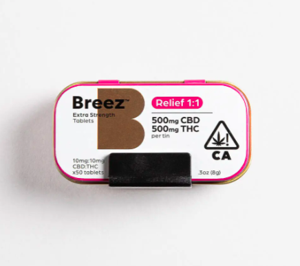 BREEZ - CBD 1:1 RELIEF TABLETS BY BREEZ