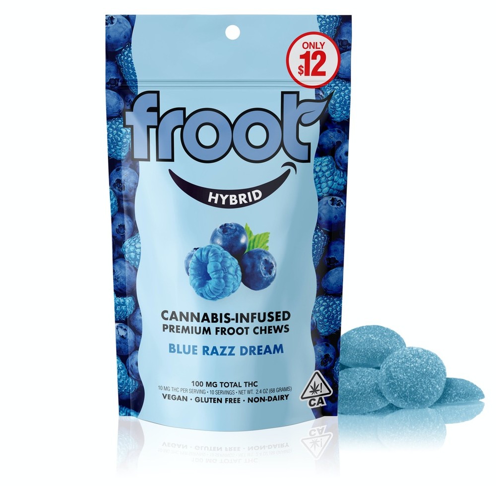 FROOT - Sour Blue Razz Gummy 100 Mg (single)