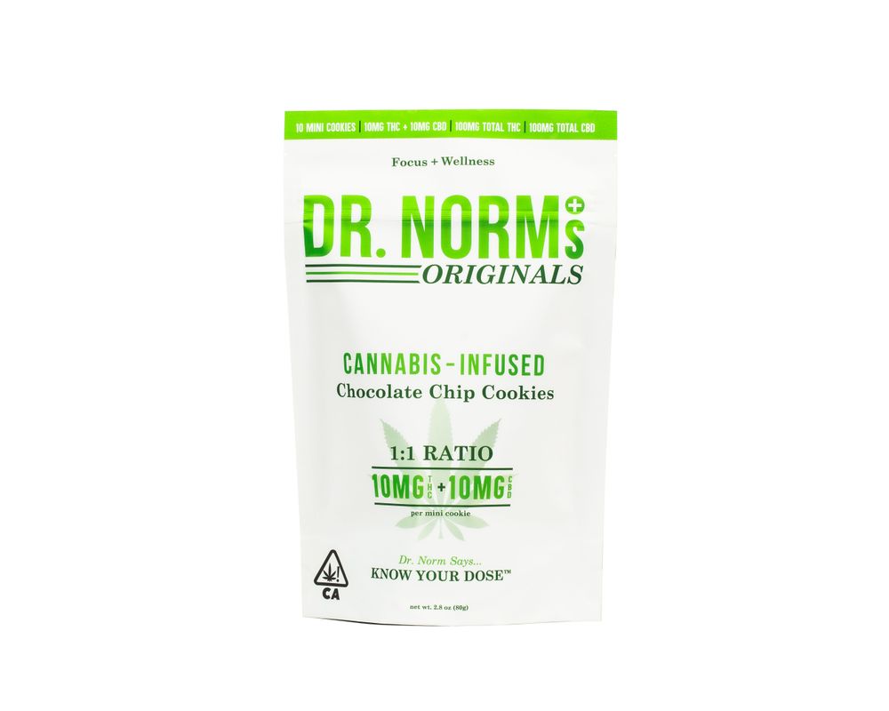 DR. NORMS - Dr. Norms - Cookies - Chocolate Chip 1:1 CBD/THC