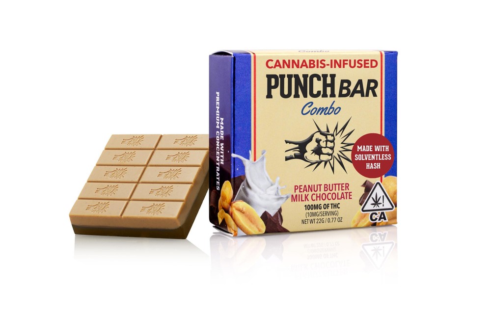 PUNCH BAR - COMBO PEANUT BUTTER MILK CHOCOLATE 100MG | Order Cannabis ...