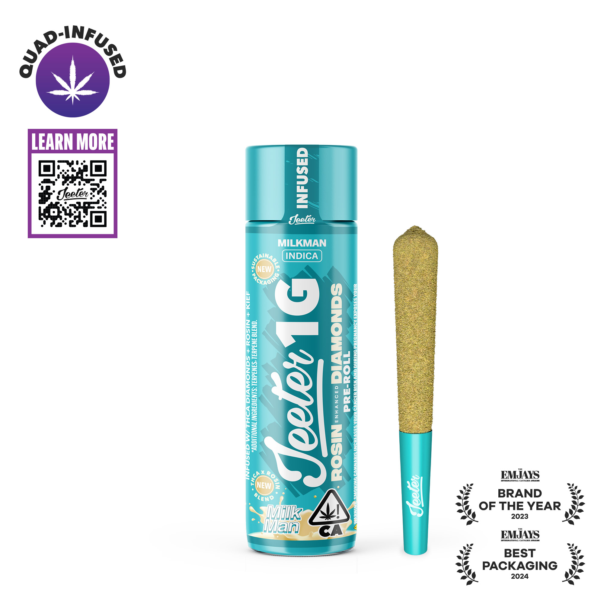 JEETER QUAD INFUSED 1G PRE-ROLL - MILK MAN | Order Cannabis Online in SoCal