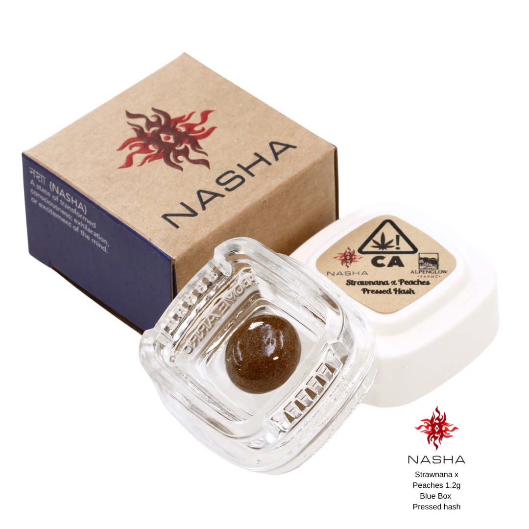NASHA - STRAWNANA X PEACHES - BLUE PRESSED HASH 1.2G – Premium Cannabis ...