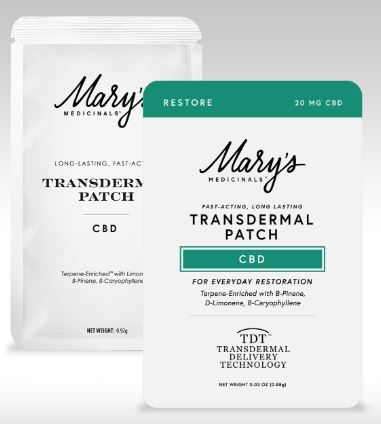 MARY'S MEDICINALS - RESTORE CBD TRANSDERMAL PATCH (20MG)