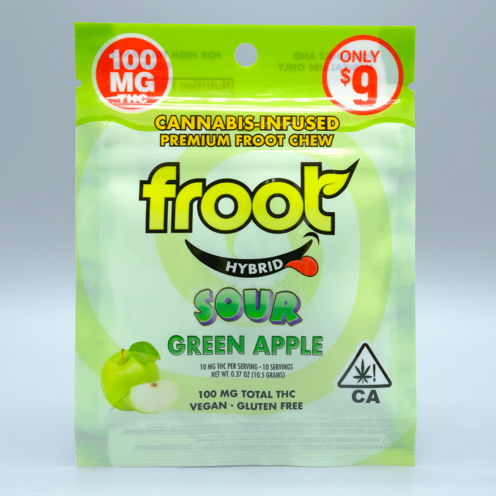 FROOT - FROOT SOUR GUMMY GREEN APPLE 100MG (GUMMY)