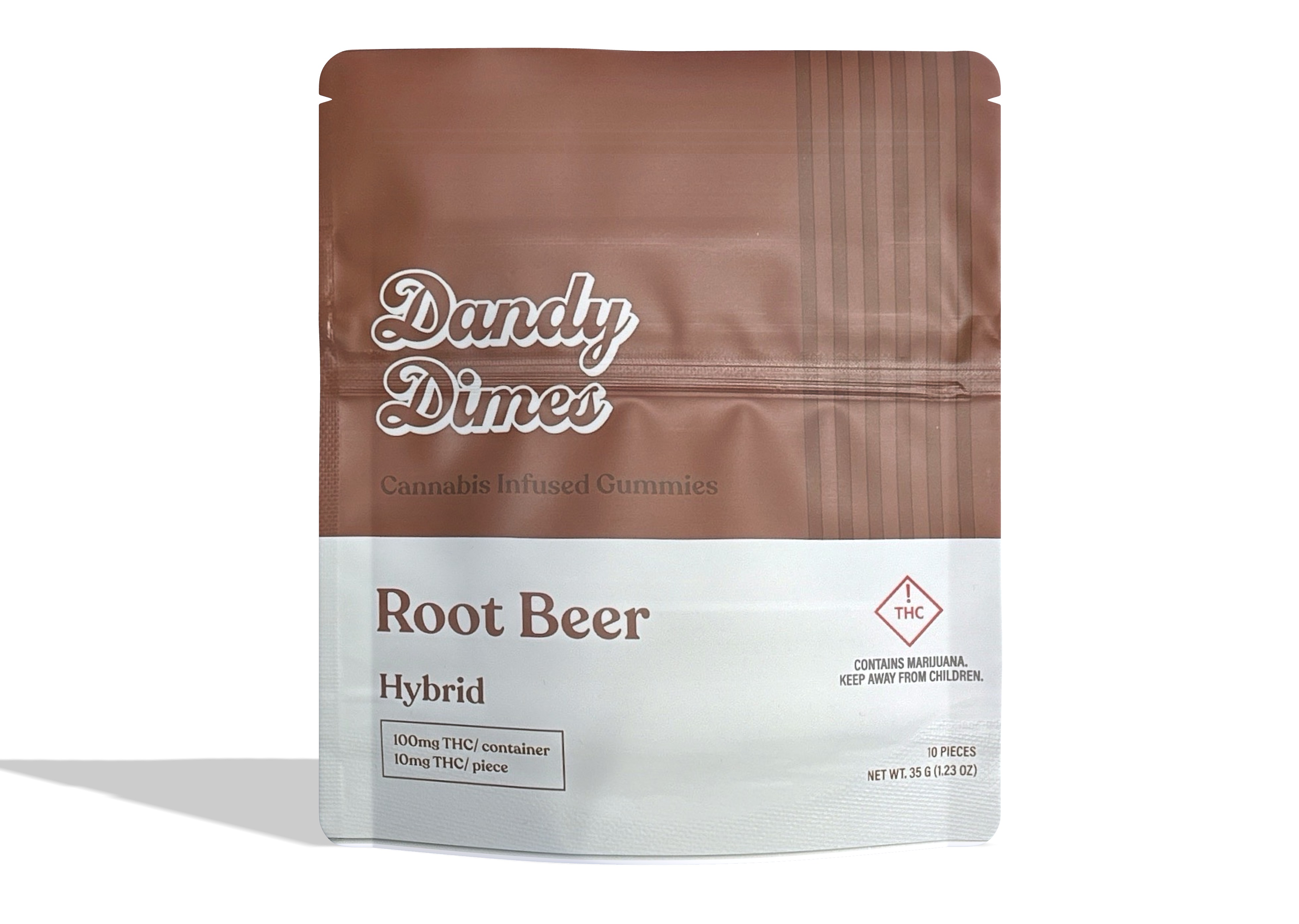 DANDY DIMES - DANDY DIMES - ROOT BEER - HYBRID - GUMMIES - 100MG