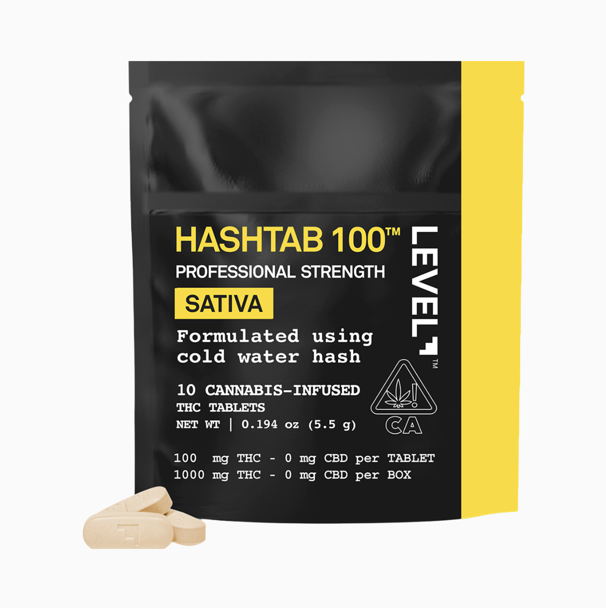 LEVEL - Level - Hashtab 100 Sativa - 1-PIECE 100MG