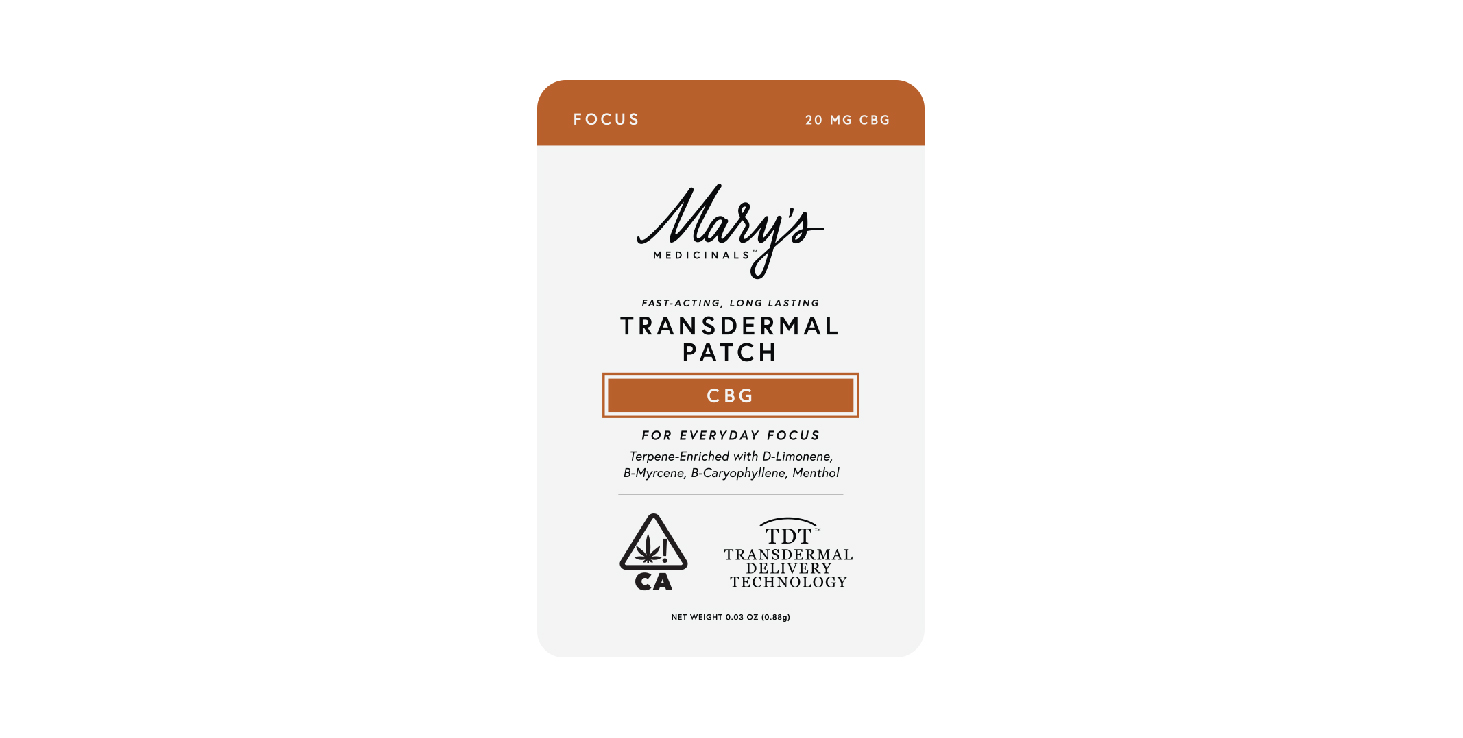 MARYS MEDICINALS - MARYS MEDICINALS | FOCUS | CBG PATCH