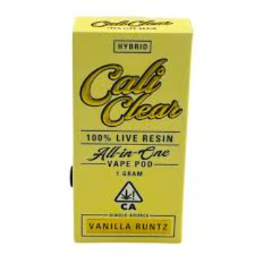 CALI CLEAR - Cali Clear | Vanilla Runtz | Hybrid | 1G Lr Disposable