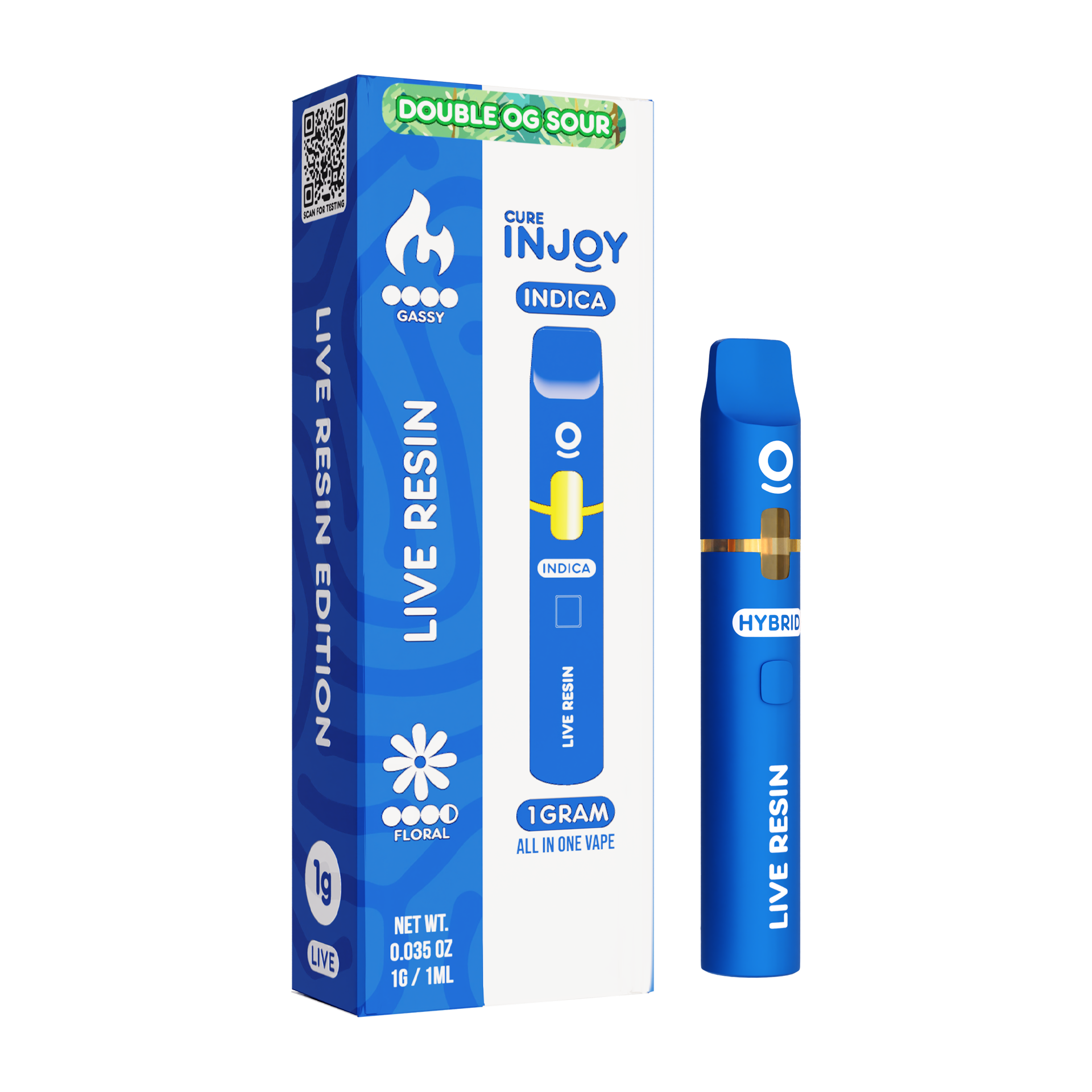 CURE INJOY - CURE INJOY | DOUBLE SOUR OG | 1G LIVE RESIN DISPOSABLE