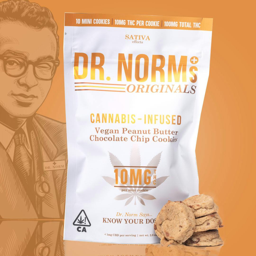 DR. NORMS - Dr. Norms | Peanut Butter Chocolate Chip | 100MG | 10 Cookies