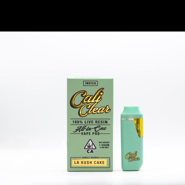 CALI CLEAR - Cali Clear | La Kush Cake | Indica | 1G Lr Disposable